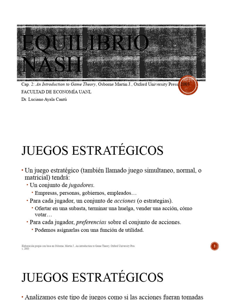 Equilibrio de Nash | PDF | Teoría de juego | Economía matemática