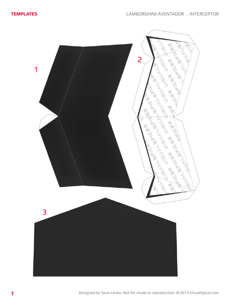 Lamborghini Aventador Svj Papercraft Template