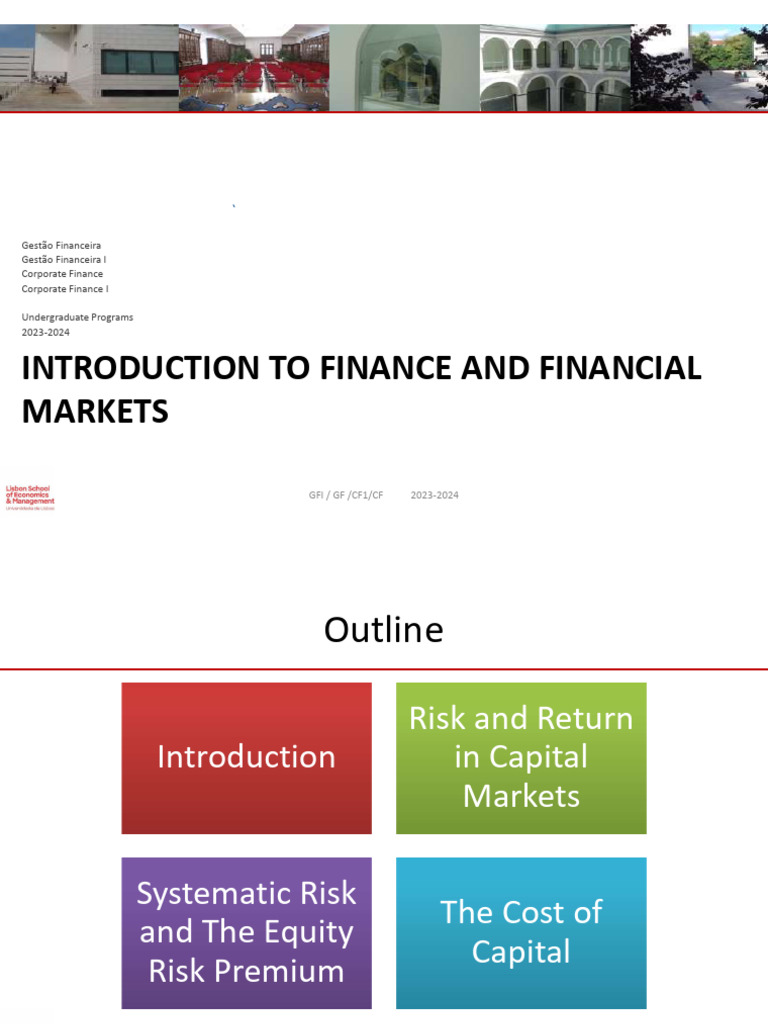 Introduction to Finance and Markets 2023 | PDF | Capital Asset Pricing ...