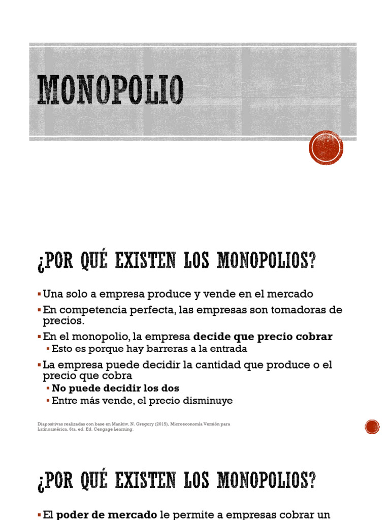 Efectos del Monopolio en el Mercado | PDF | Monopolio | Discriminación ...