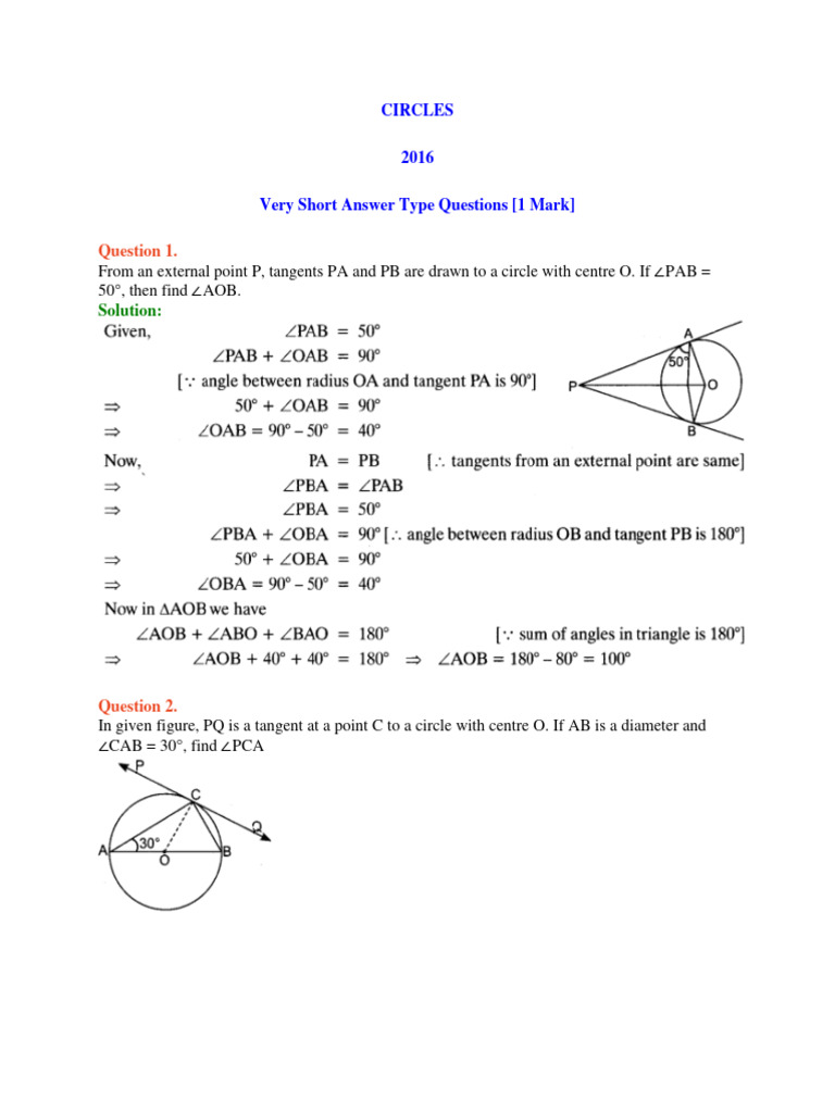 CIRCLES | PDF | Circle | Perpendicular