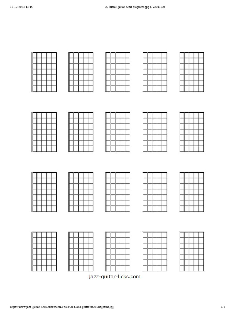 Blank Guitar Neck Diagrams PDF | PDF