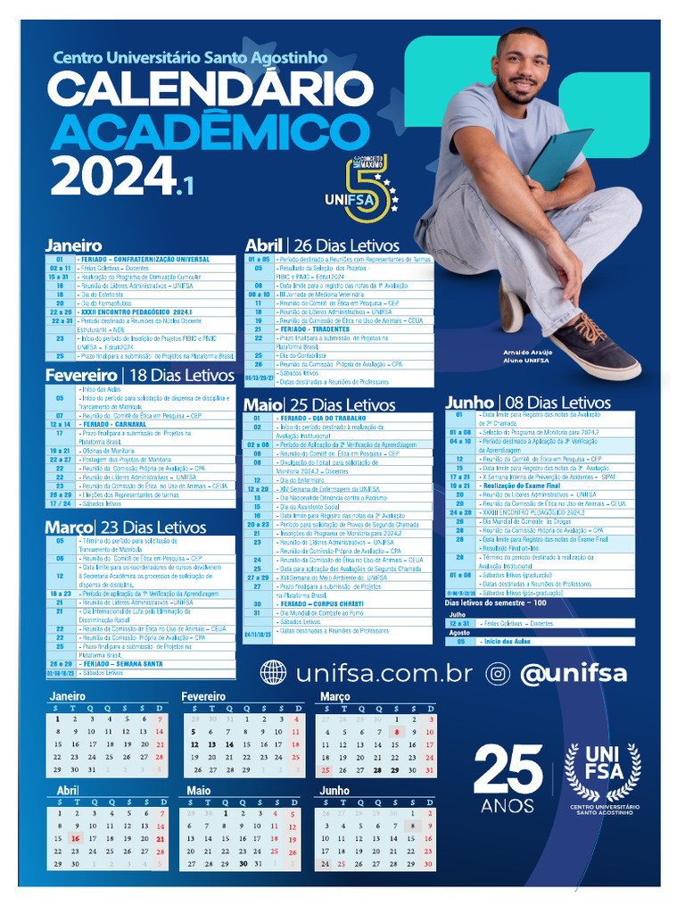 Calendario Academico UNIFSA 2024 | PDF