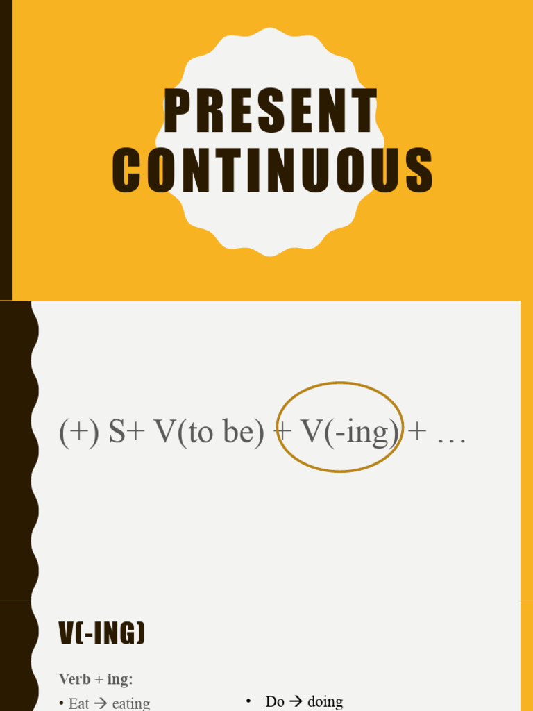 Present Continuous | PDF