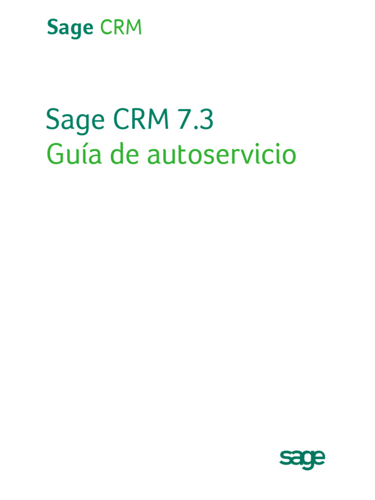 Sage CRM 7.3 Self Service Guide - ES | PDF | Cortafuegos (informática) | Red mundial