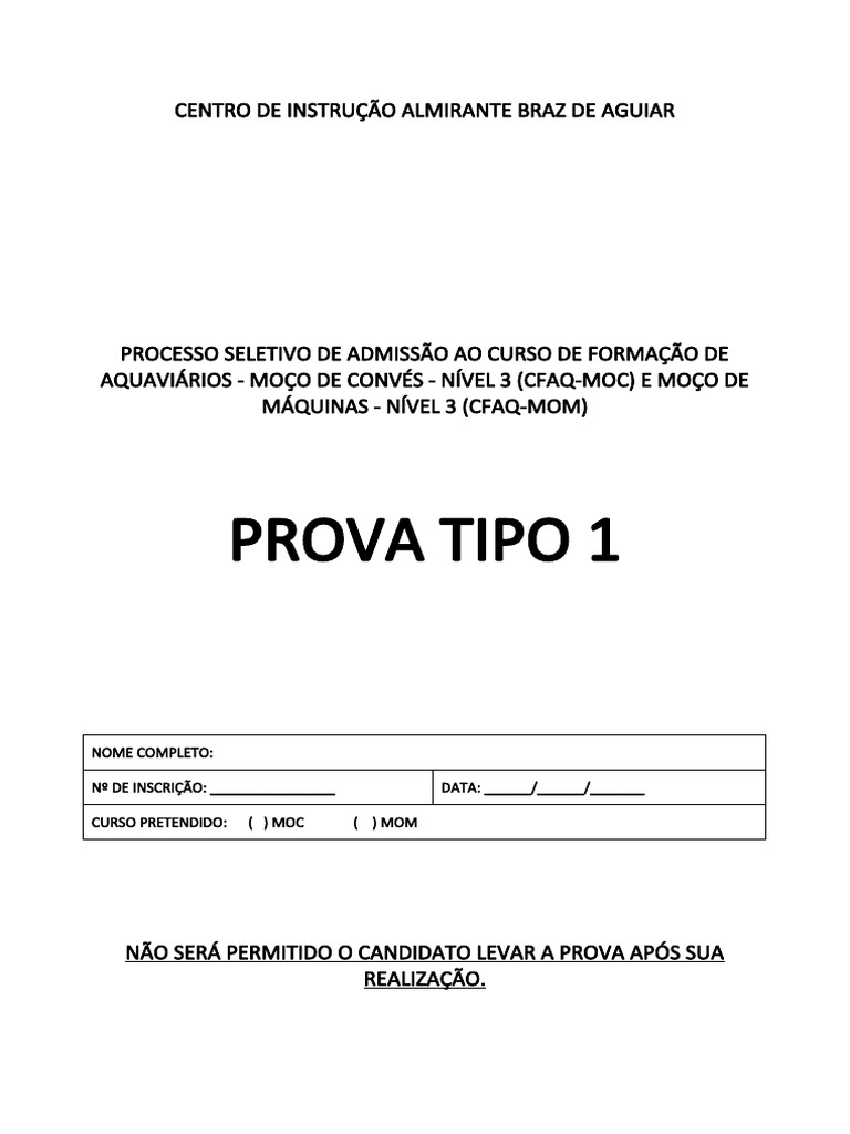 Prova Tipo 1 Ps Cfaq Moc-mom Ciaba 2022_230316_115438 | PDF | Pronome