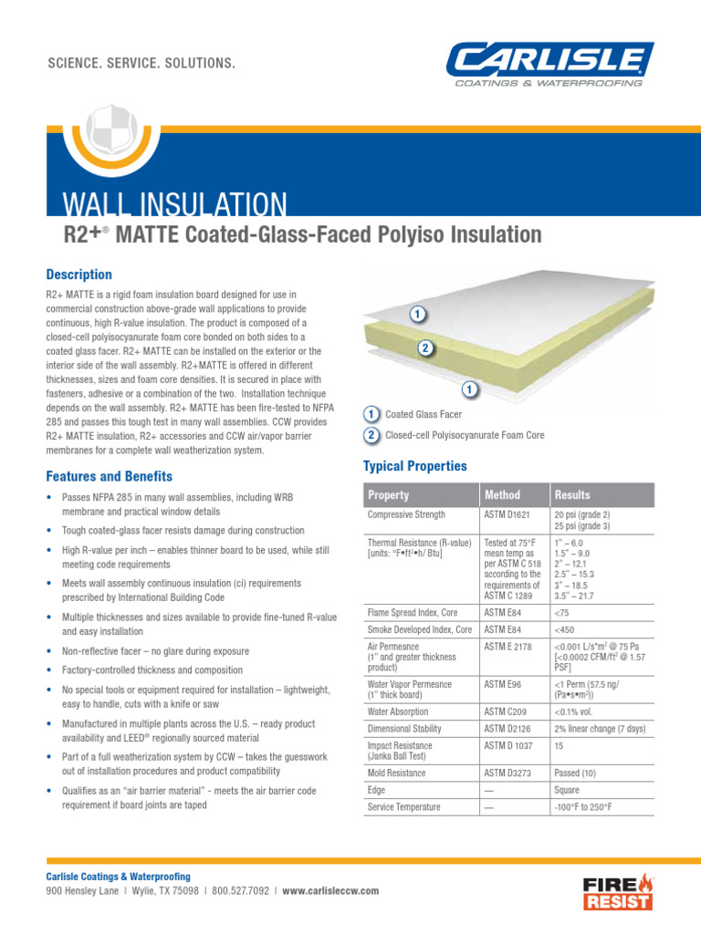 CCW-3751_606939_R2plus_Matte_Tech_Data_Sheet_10-7-15_0 (1) | PDF | Building Insulation ...