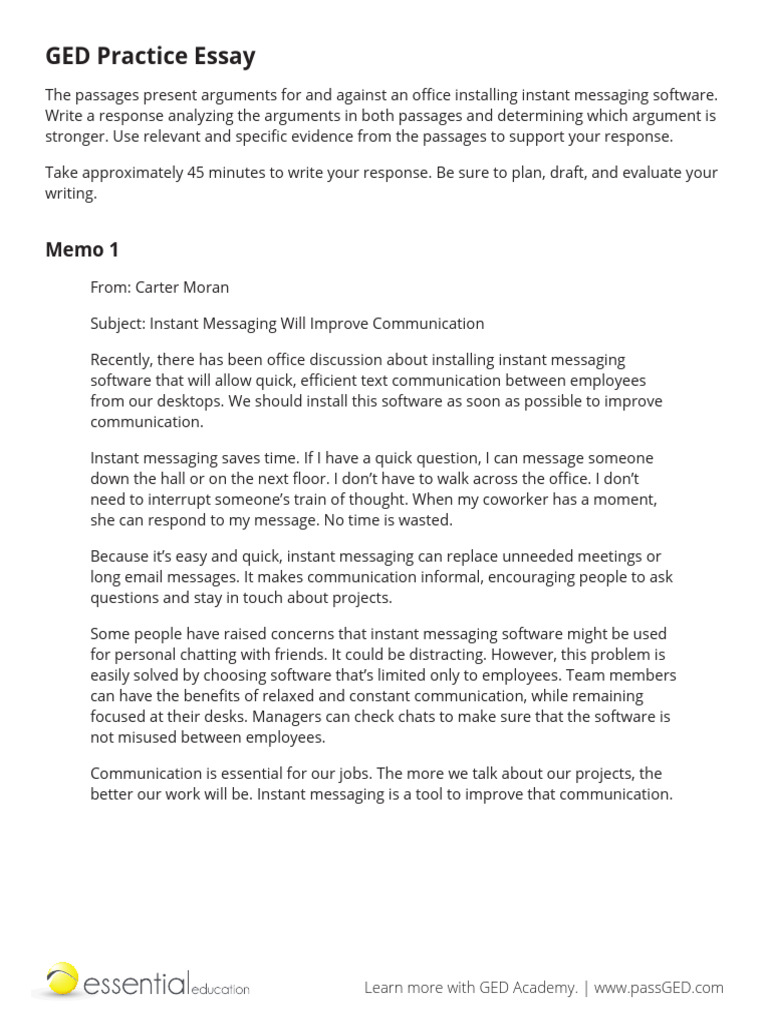 extended-response-reading | PDF | Communication | Instant Messaging