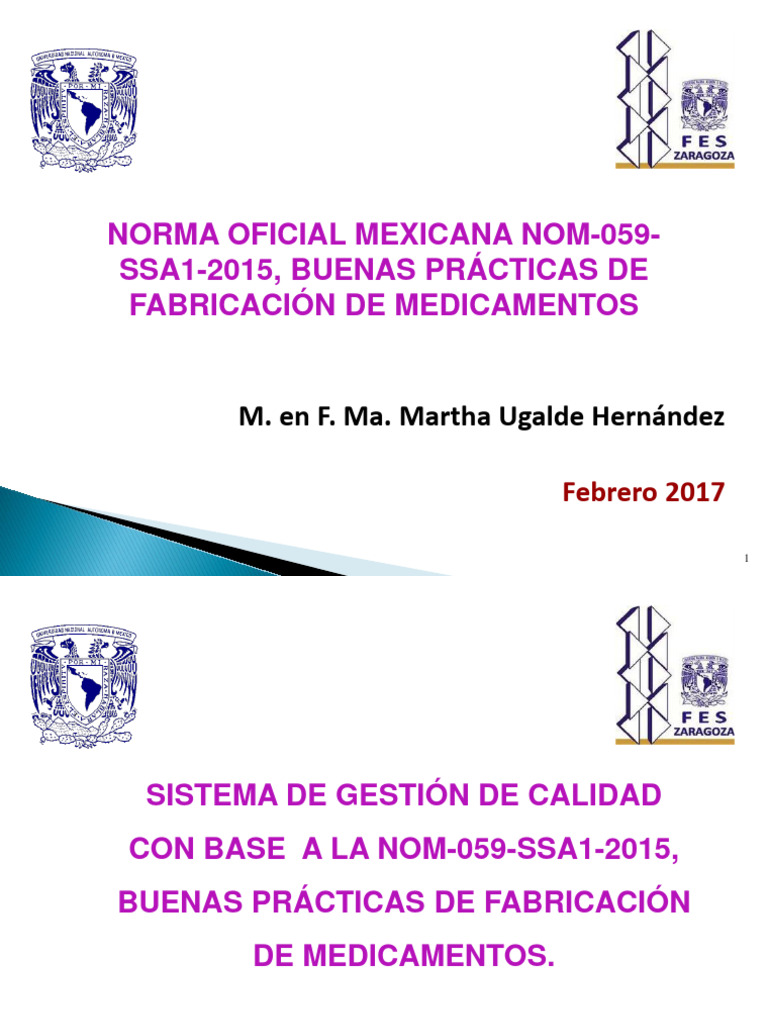 bpf-2017-2-pptx NOM 059 | PDF | Calidad (comercial) | Medicamentos con ...