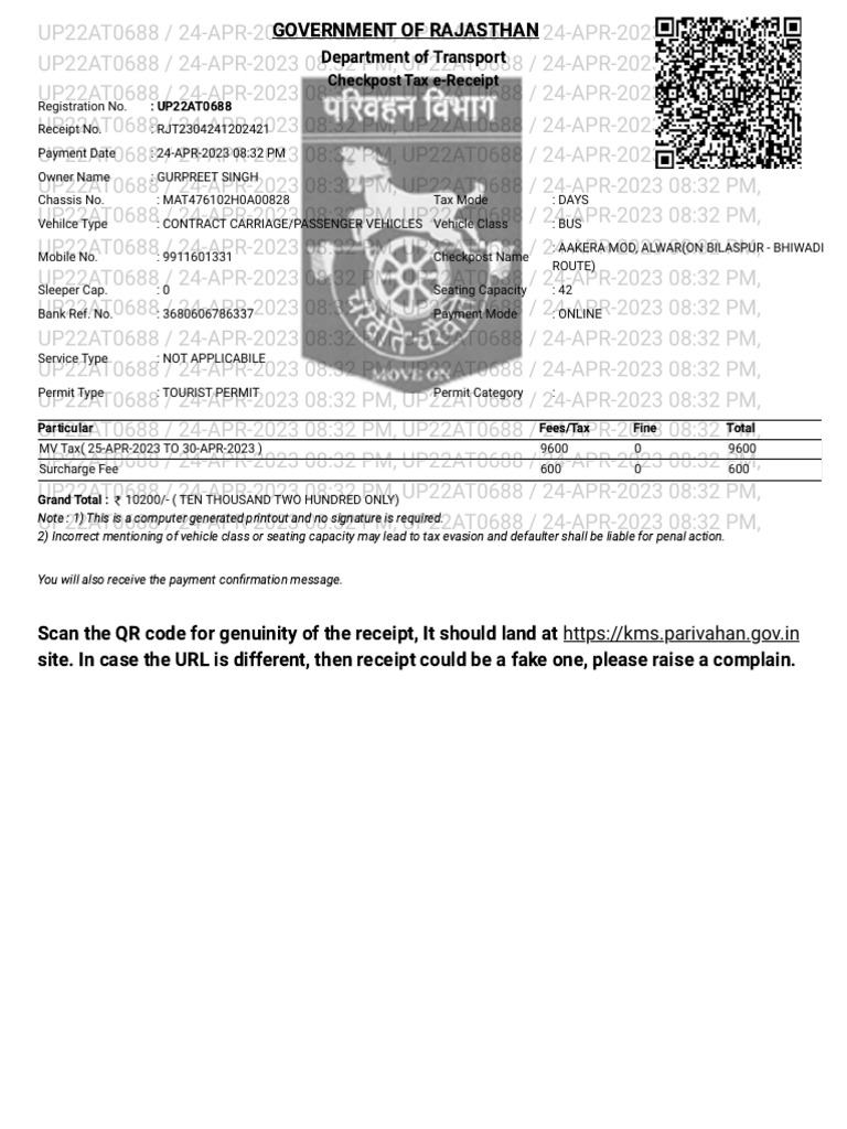Checkpost Tax | PDF | Payments | Service Industries