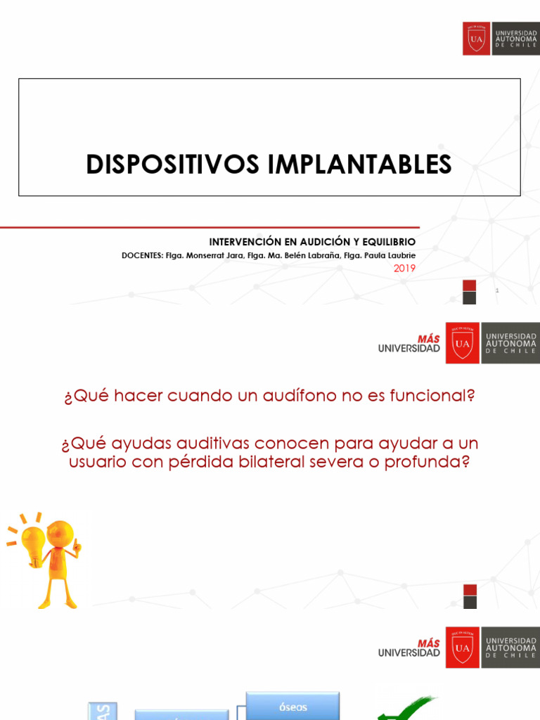 Clase 6. Dispositivos Implantables | PDF | Oído | Escuchando