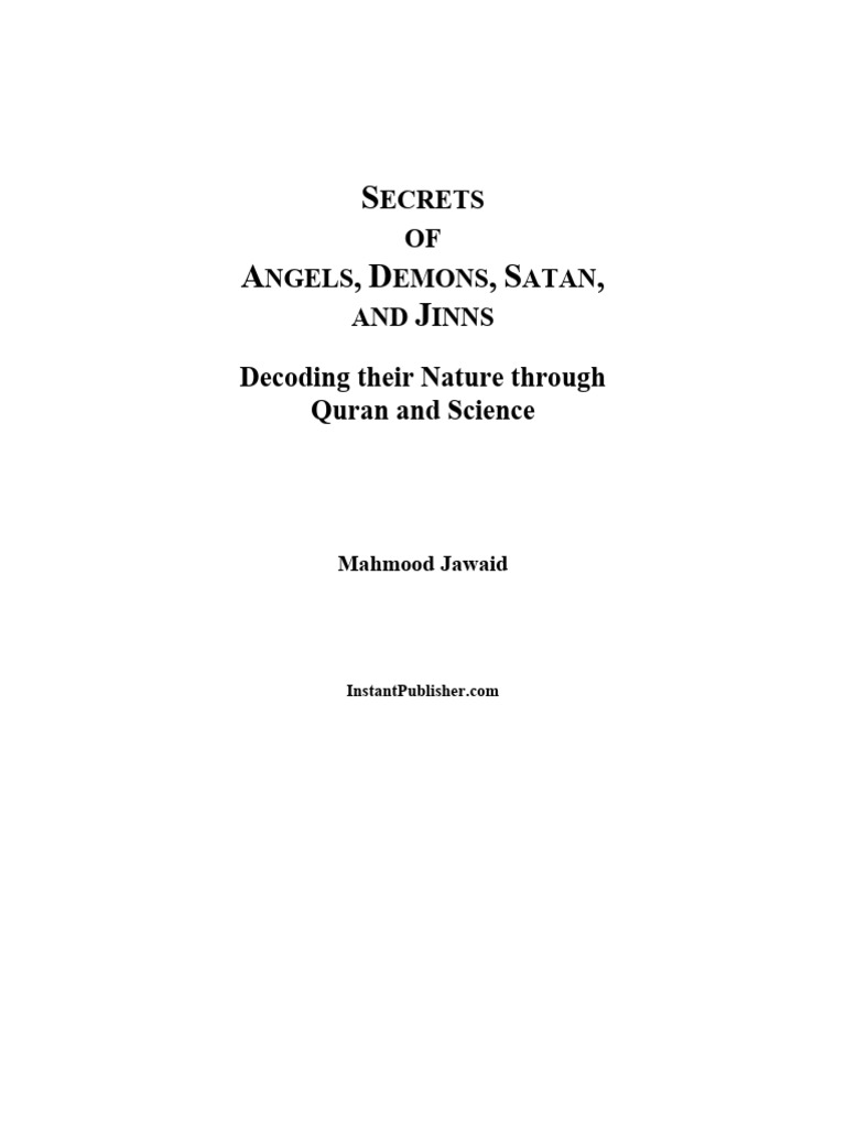 Secrets of Angels, Demons, Satan & Jinns - 230212 - 024915 | PDF ...