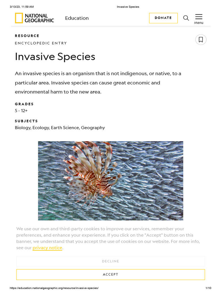 Invasive Species | PDF | Invasive Species | Introduced Species