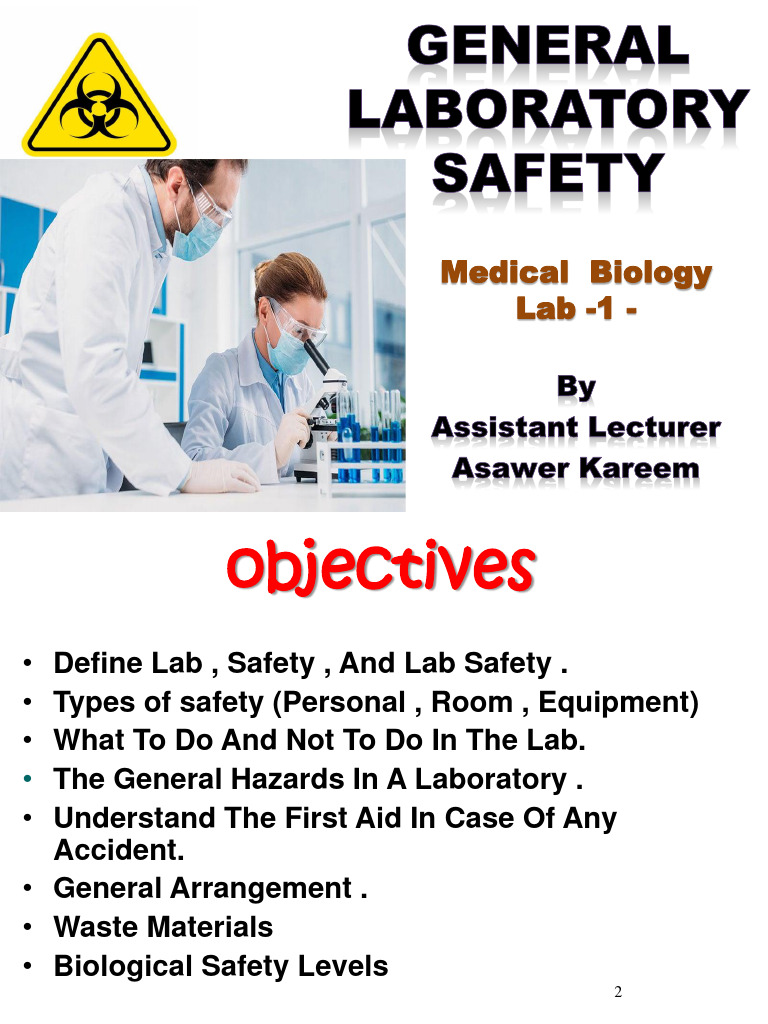 1-Medical Bio 1 (Lab Safety - 23-24) | PDF | Laboratories | Personal Protective Equipment