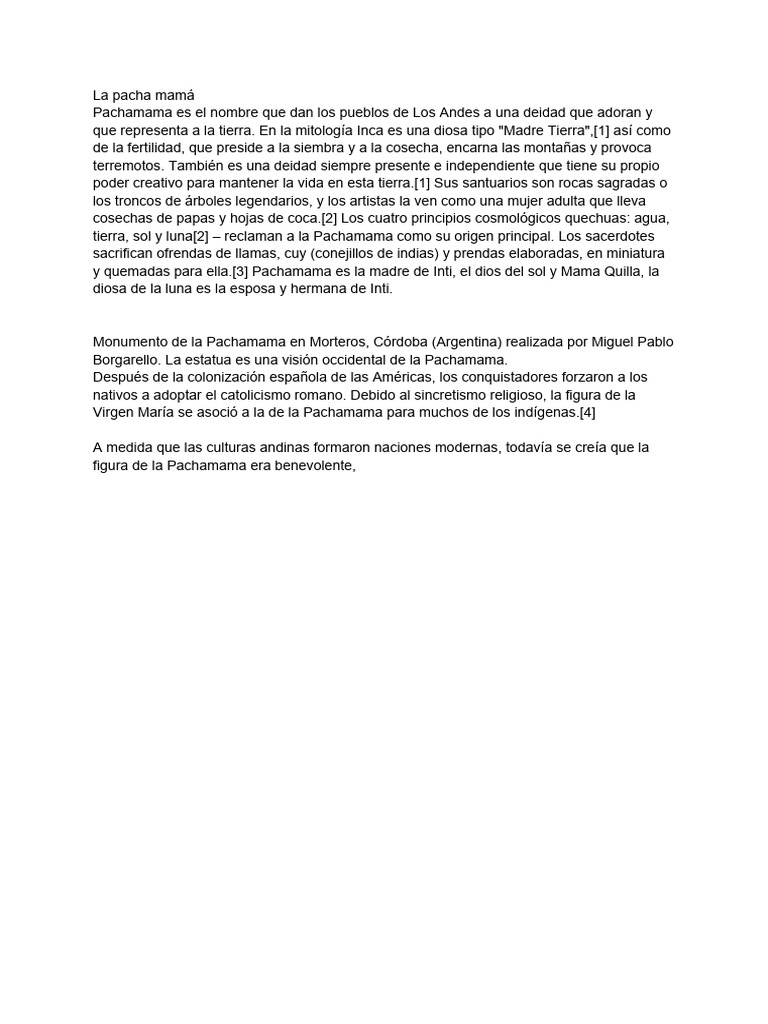 La Pacha Mamá Película Totalmente Real | PDF