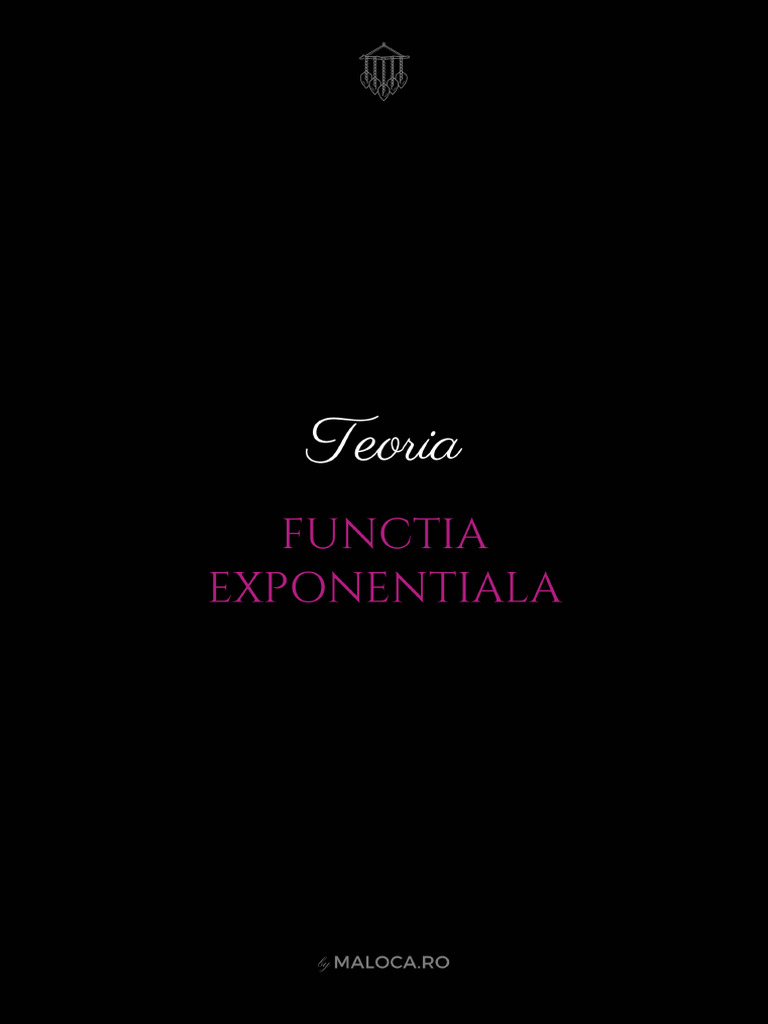 Teoria - Functia Exponentiala | PDF