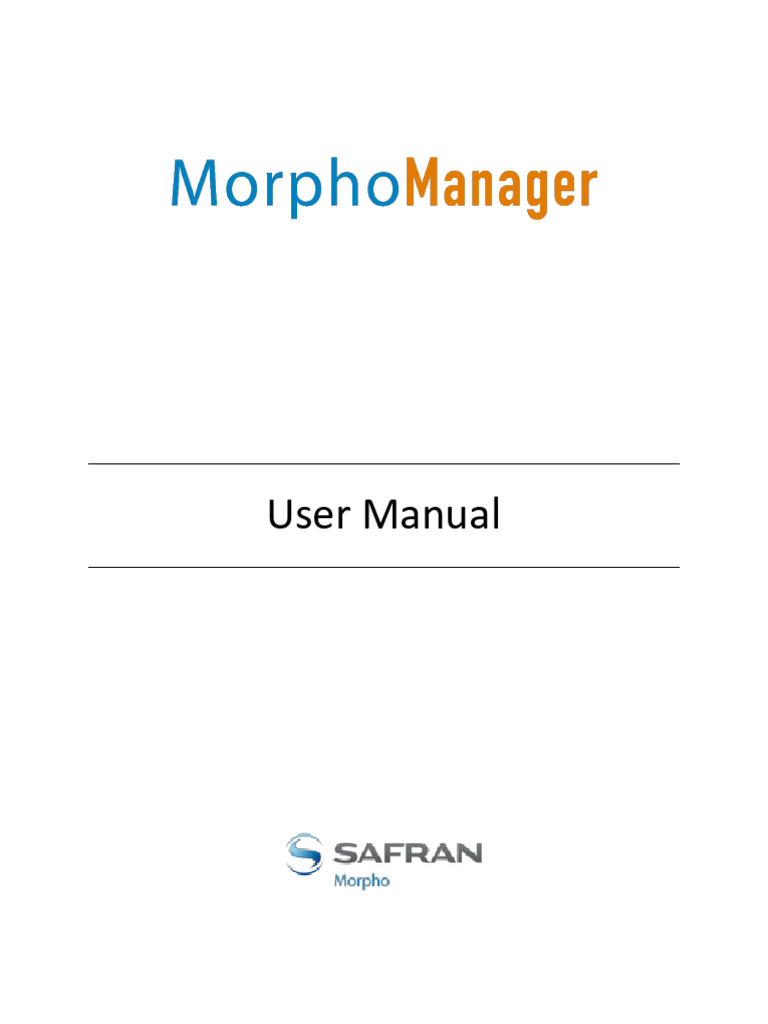 MorphoManager User Manual | PDF | Microsoft Windows | Port (Computer Networking)