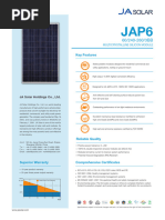JA Solar Module Datasheet | PDF | Solar Panel | Electric Power