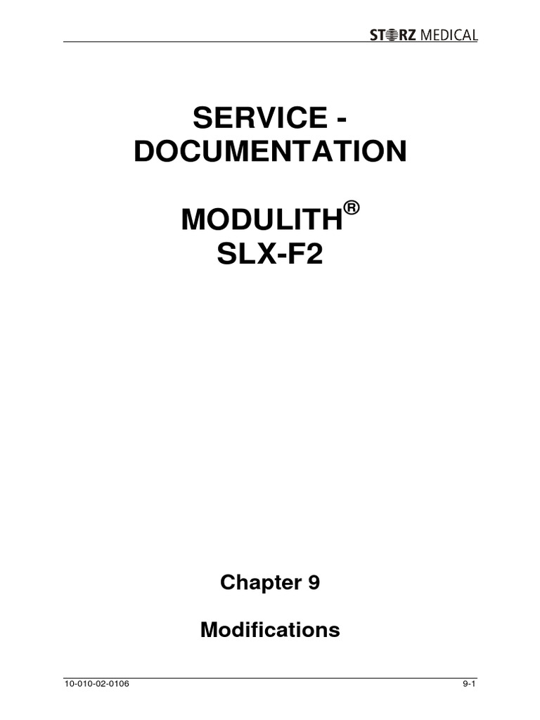Service - Documentation Modulith SLX-F2: Modifications | PDF ...