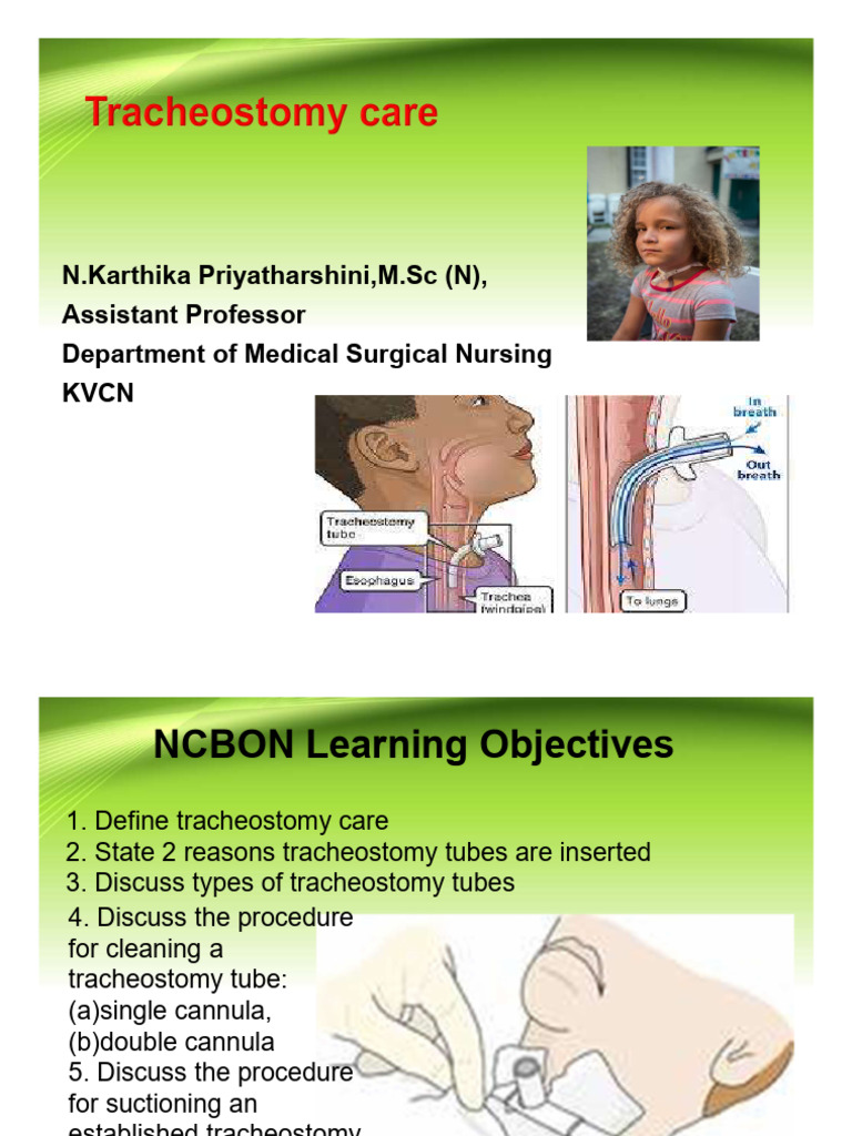 PPT-TRACHEOSTOMY | PDF | Clinical Medicine | Medical Specialties
