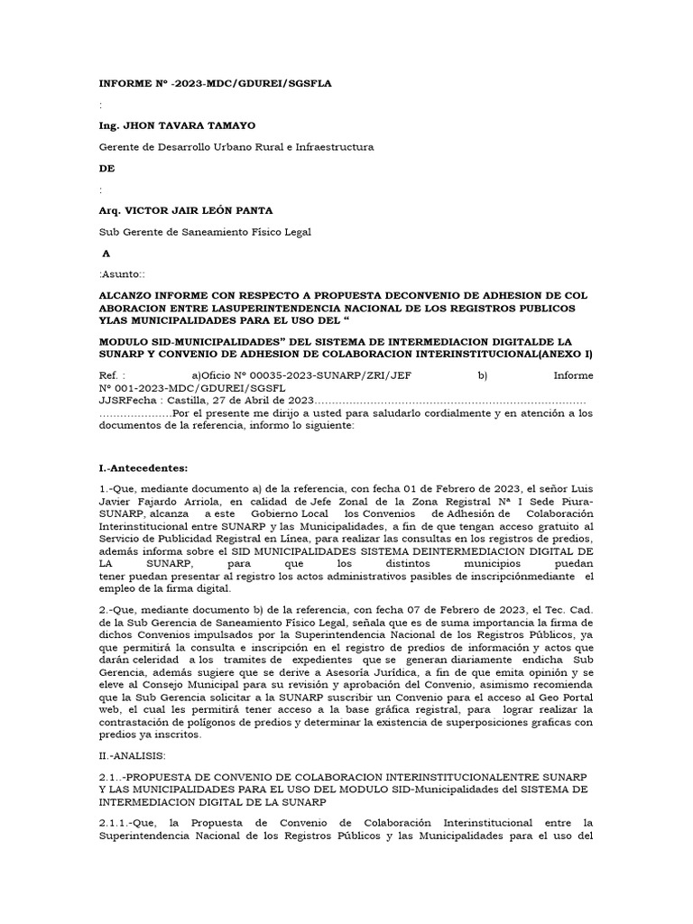 INFORME SUNARP | PDF | Internet | Gobierno local