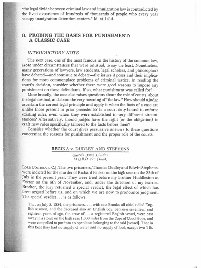 Regina V Dudley and Stephens | PDF