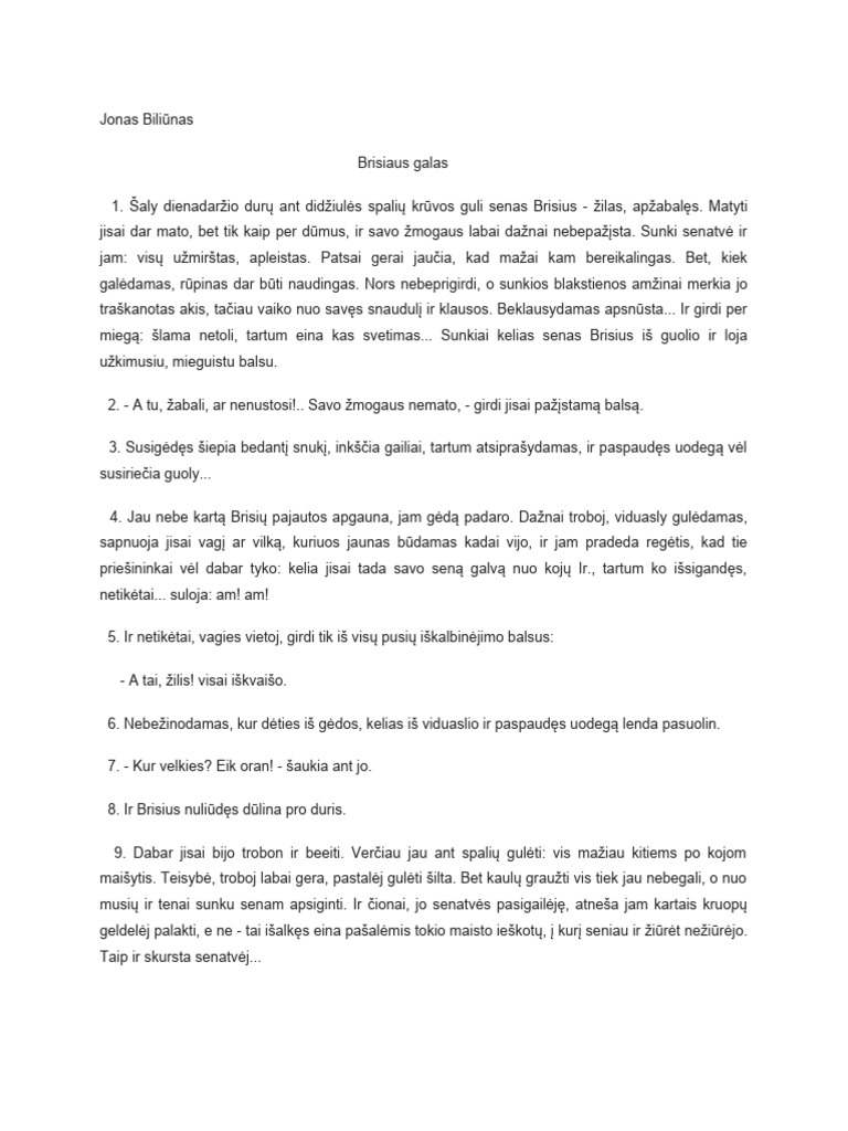 j. Biliunas Brisiaus Galas 1 | PDF