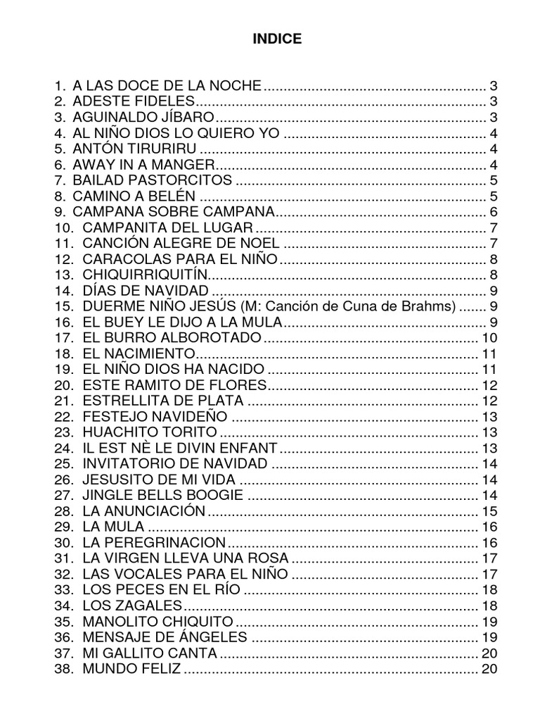 Cancionero Villancicos Navideños Montealto | PDF | María, madre de ...