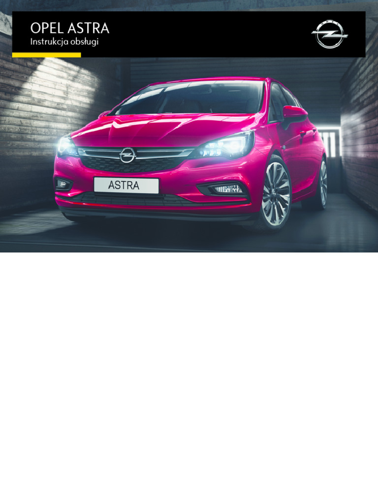 2016 Opel Astra K - Instrukcja Obsługi | PDF