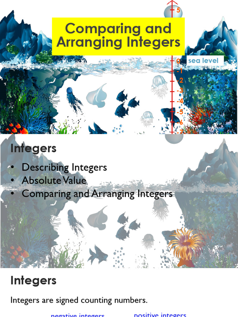 Understanding and Comparing Integers | PDF | Integer | Numbers