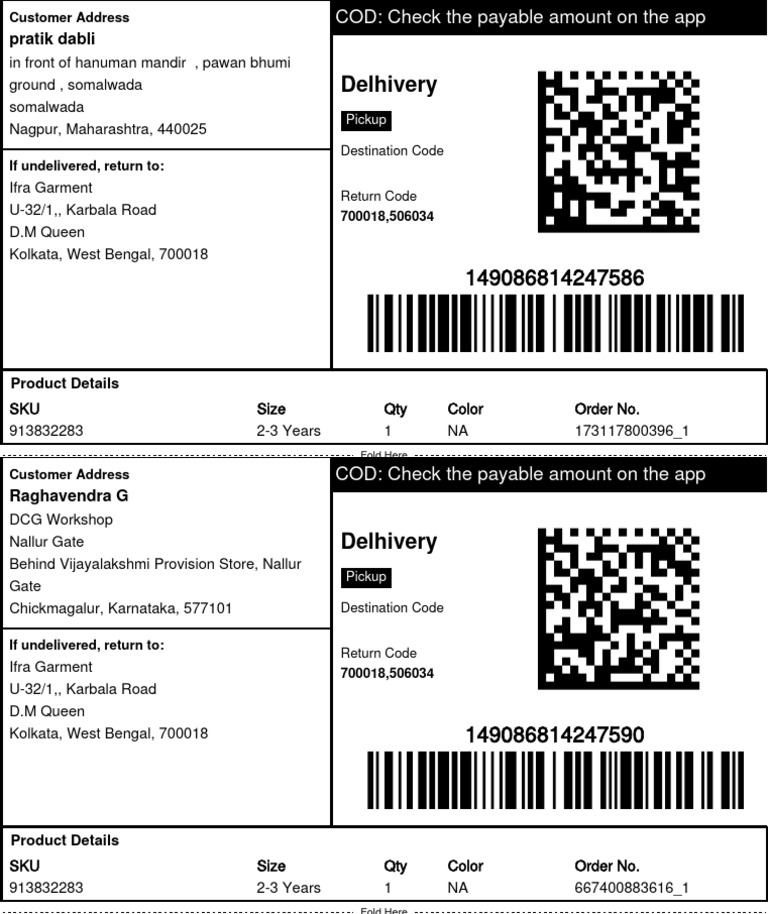 Customer Address and Order Details | PDF | Invoice | Money