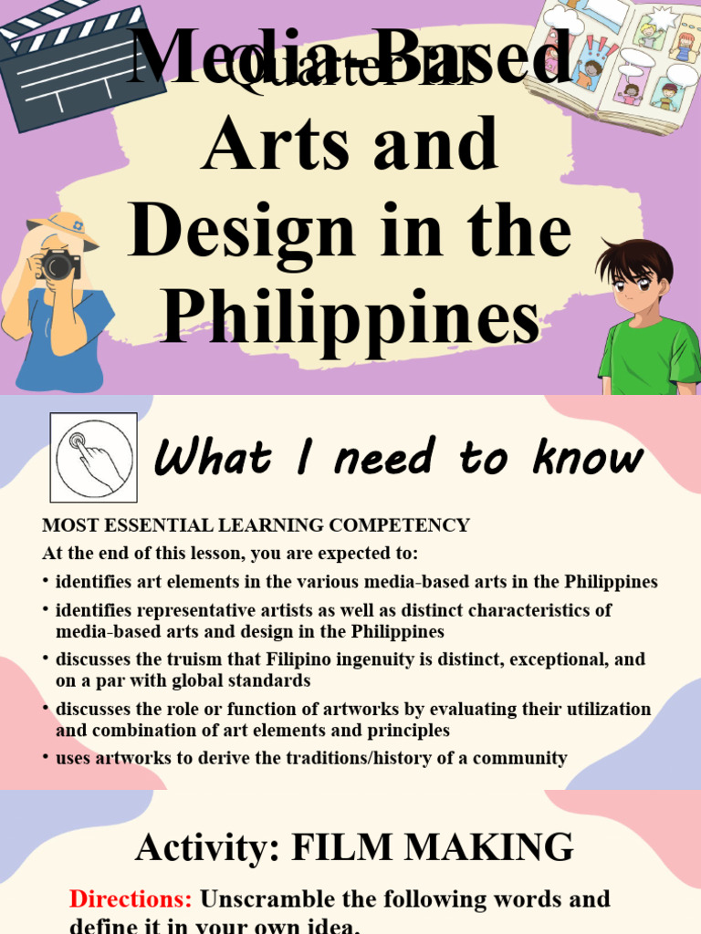 Q3 Arts10 Lesson 2 Film | PDF | Cinematography | Filmmaking