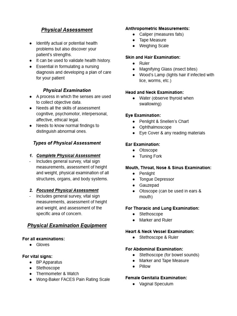 Pediatric Physical Assessment Techniques | PDF | Sound | Senses