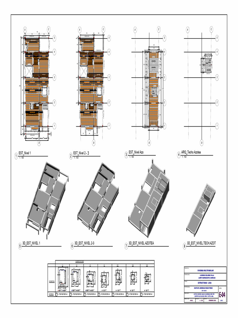 EST_LOURDES_001_christian - Plano - E-04 - ESTRUCTURAS - LOSA (1) | PDF