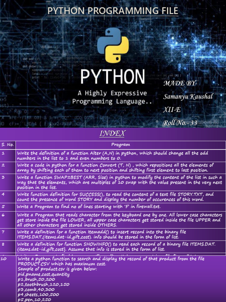 Samanyu Kaushal-Program File | Download Free PDF | Text File | Function (Mathematics)