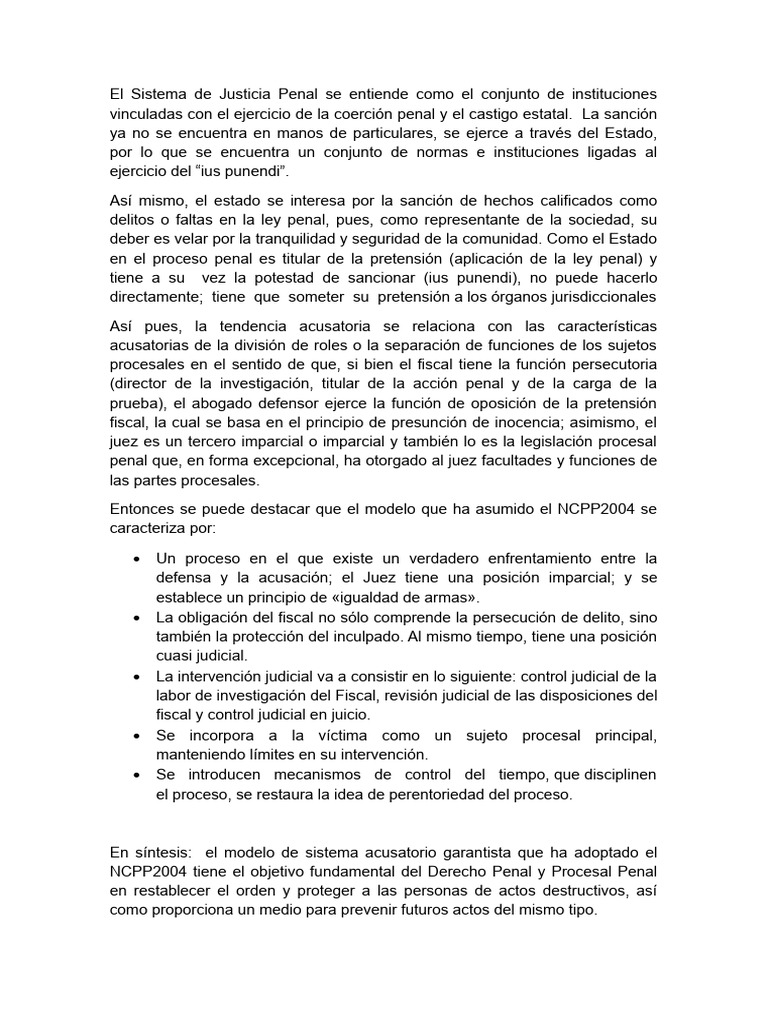Avance P.C N°2 | PDF | Derecho penal | Procedimiento Criminal