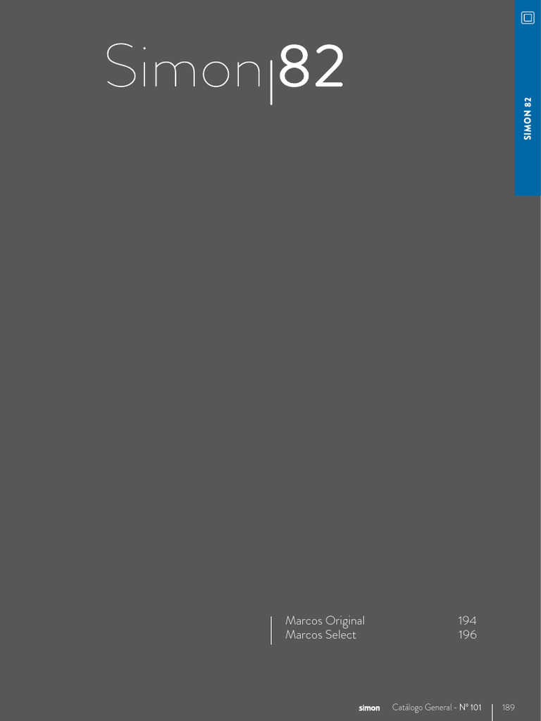 Catalogo General Simon 82 | PDF | Blanco | Amarillo