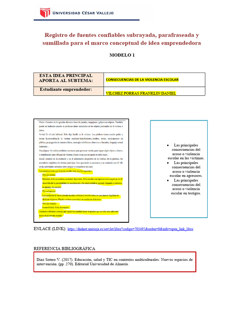 Formato para Registro de Fuentes Franklin Vilchez Porras | Descargar ...
