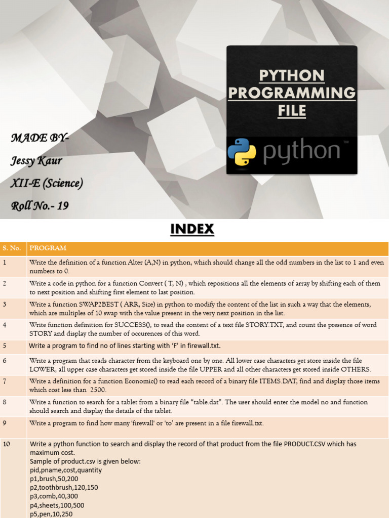 Jessica-PRACTICAL FILE | PDF | Computer File | Text File