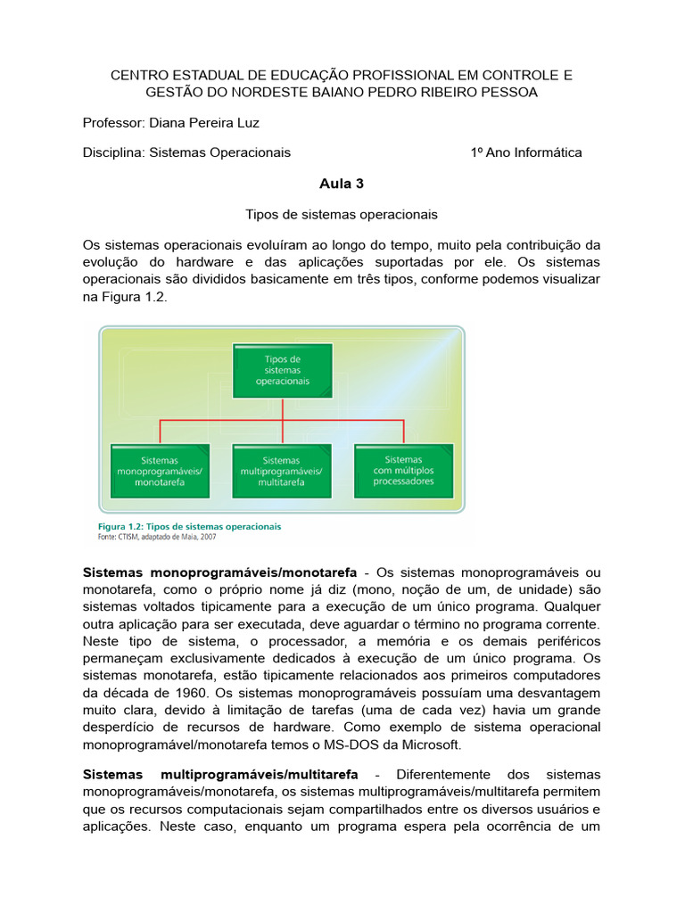 So Aula3 | Download grátis PDF | Sistema operacional | Unidade central ...