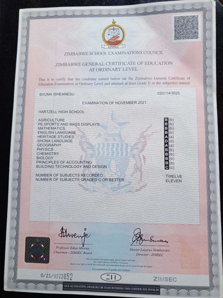 O Level Certificate | PDF