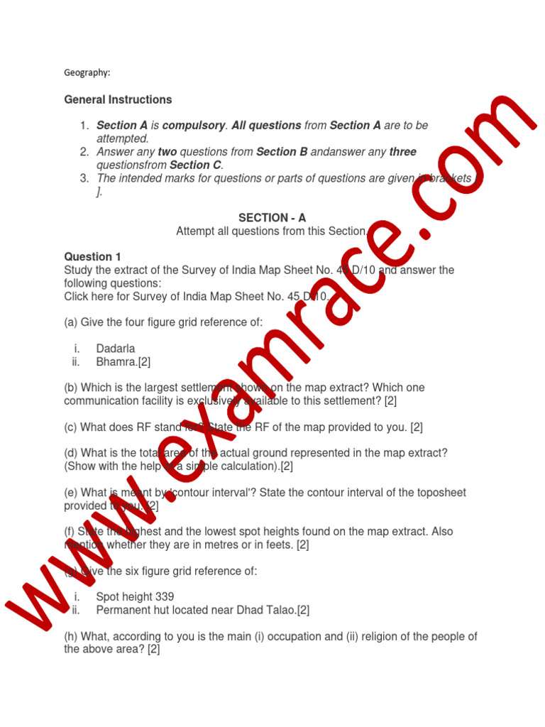 ICSE Class 10 Geography 2003 | PDF | Agriculture | Tropics