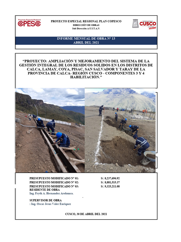 MET. Y VAL. DICIEMBRE 2021 Ok | PDF | Presupuesto | Contaminación