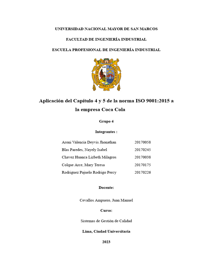 Tarea - Cap 4 y 5 - Contexto y Liderazgo | PDF | Calidad (comercial ... Tarea - Cap 4 y 5 - Contexto y Liderazgo | PDF | Calidad (comercial ...