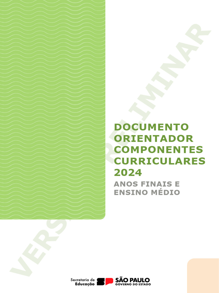 Documento Orientador Componentes Curriculares 2024 V1preliminar | PDF ...