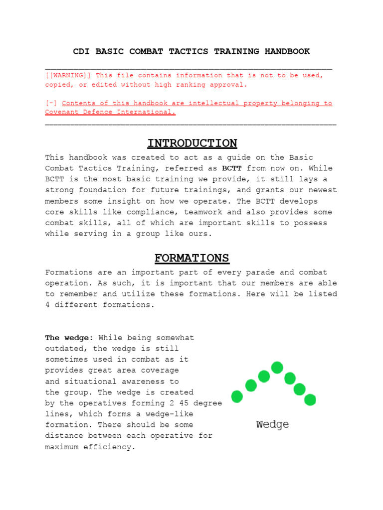 Cdi Basic Combat Tactics Training Handbook 2 | PDF | Military Science ...