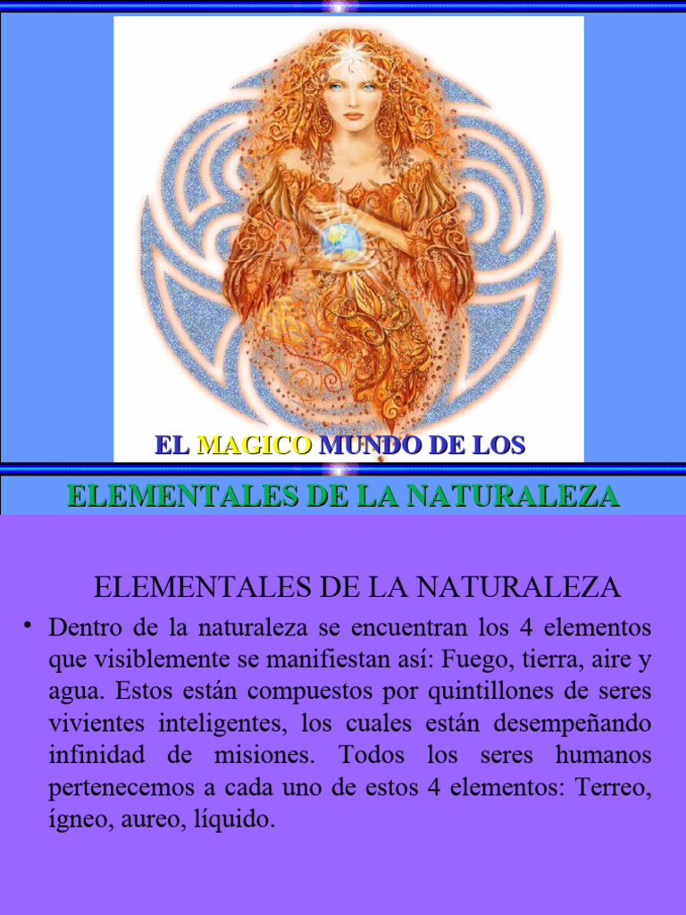 Tipos de Elementales de La Naturaleza | PDF | Hadas | Tierra