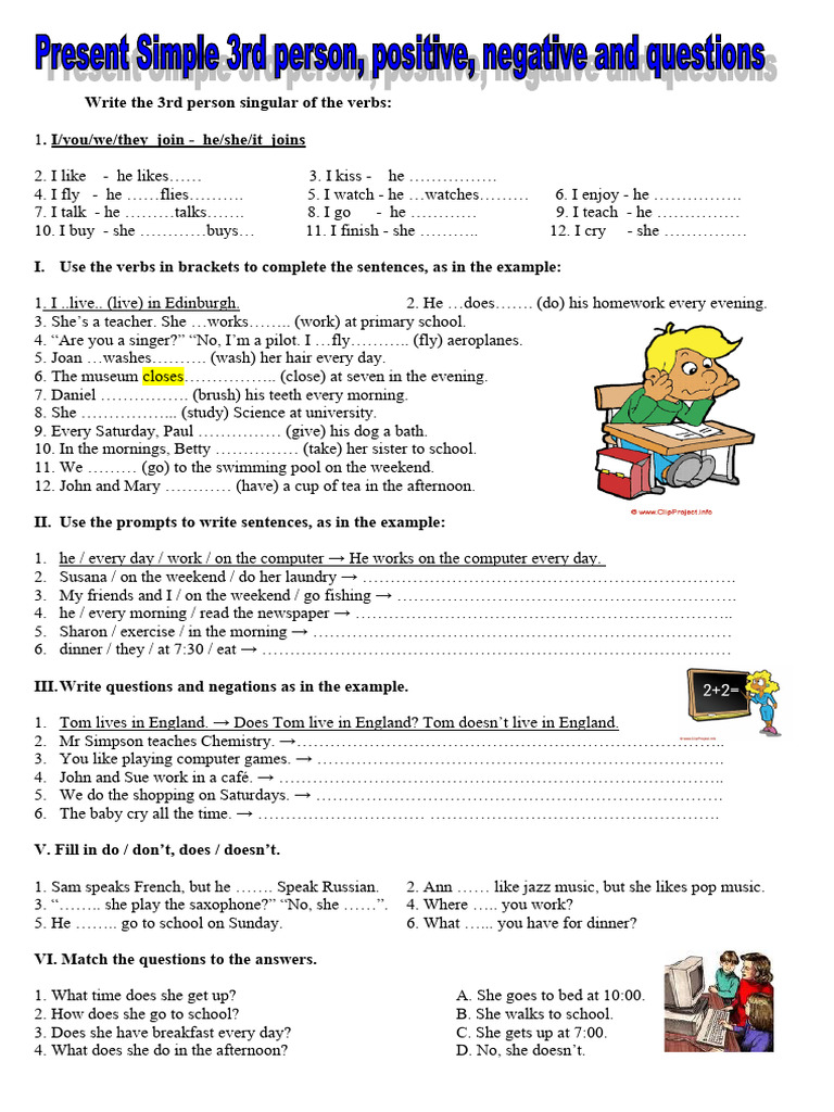 Simple Present 2 | Download Free PDF | Linguistic Morphology | Grammar