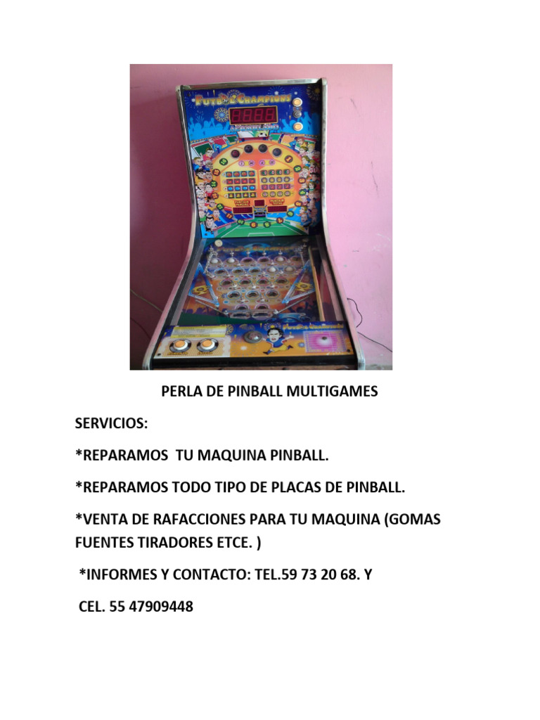 Servicios de Reparación de Pinball | PDF
