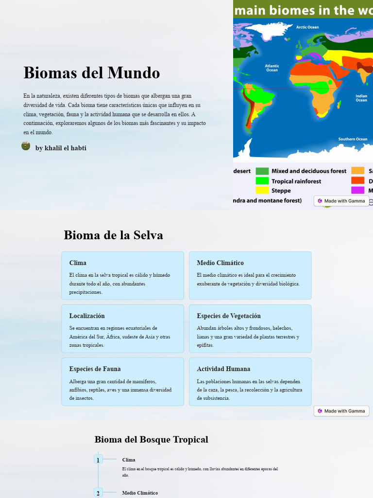 Biomas Del Mundo | PDF | Selva | Clima